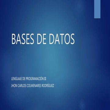 Bases de datos | PPTX