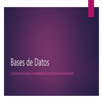 Bases de datos dinamicas y estaticas | PPTX