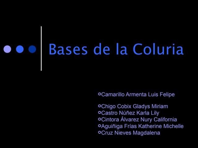 Coluria/cambio de color en la orina