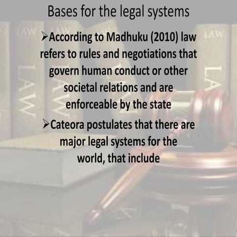 Bases for legal systems | PPTX