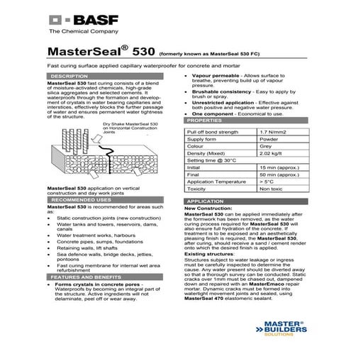 Basf masterseal-530-tds | PDF
