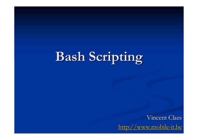 bash-scripting
