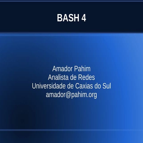 Bash4 | PPT