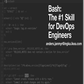 Bash The 1 Skill For Devops Engineers Ppt
