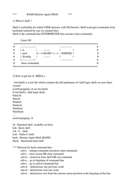 Bash Shell Introduction By Arun Bagul | PDF Bash Shell Introduction By Arun Bagul | PDF