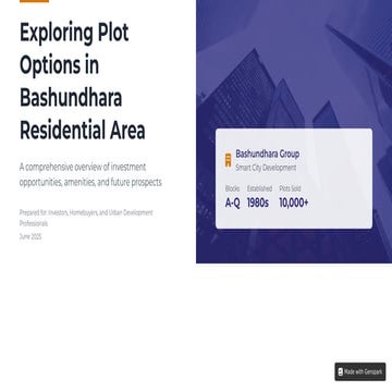 Exploring Plot Options in Bashundhara Residential Area | PDF