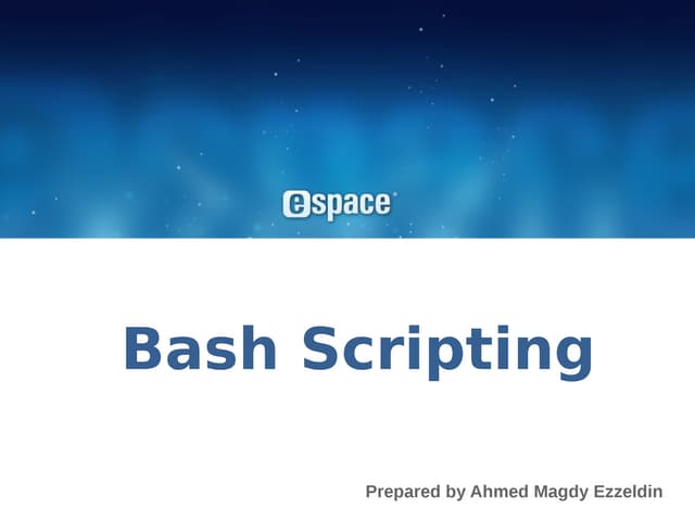 Bash Scripting Workshop Ppt