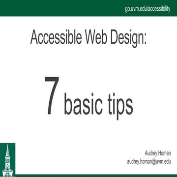 Basic Accessible Web Design Presentation | PPT