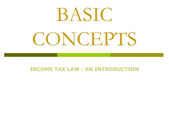 Income taxation | PPT | Personal Taxes | Personal Finance