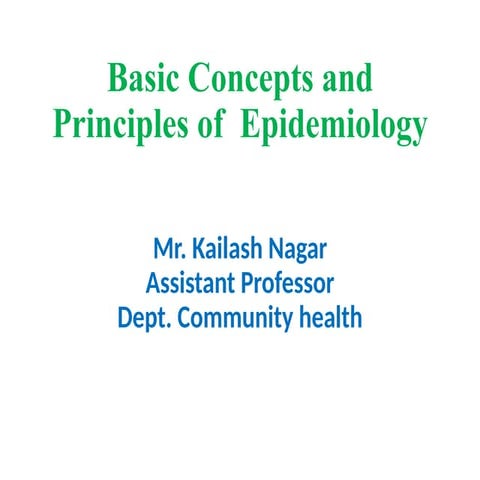 Introduction to epidemiology | PDF