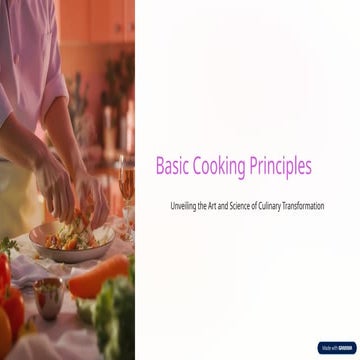 Principles of cooking | PPTX