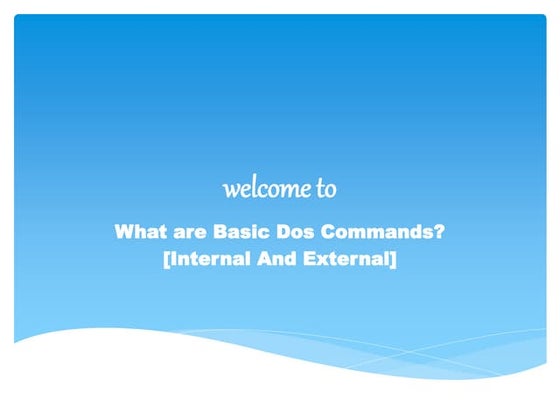 DOS commands | PPT