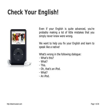 Basic English Check | PDF