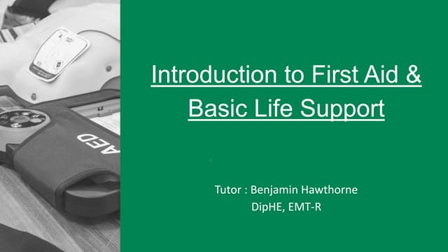 Basic Life Support & First Aid 2012 | PPTX