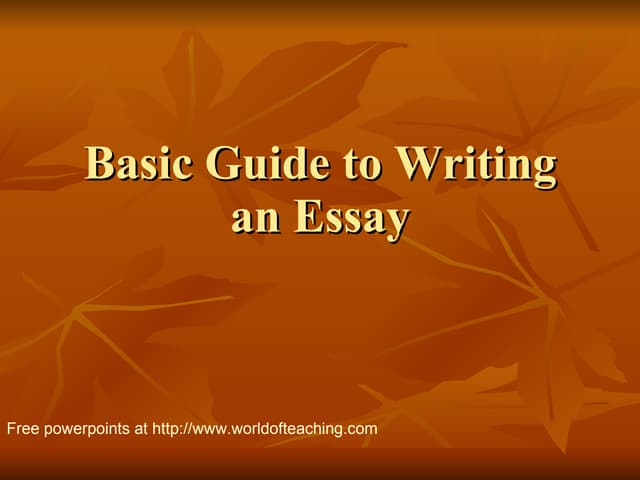 Essay-writing | PPTX