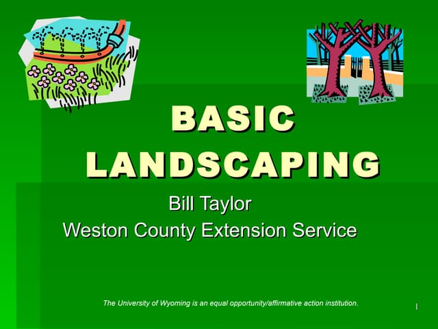 Landscape Design and Principles | PPT