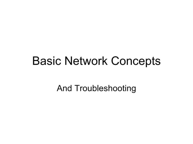 Computer network basic concepts | PPT
