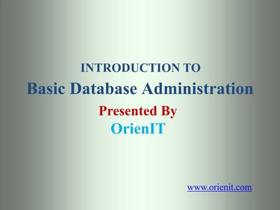 Oracle Architecture Ppt Ppt