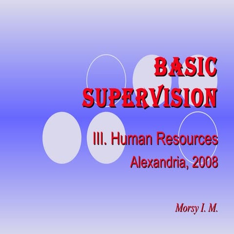 Basic Supervision Hr | PPT