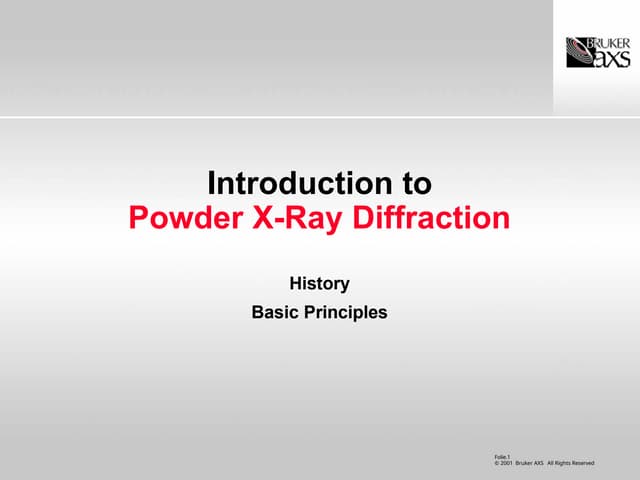 X ray diffraction | PPT
