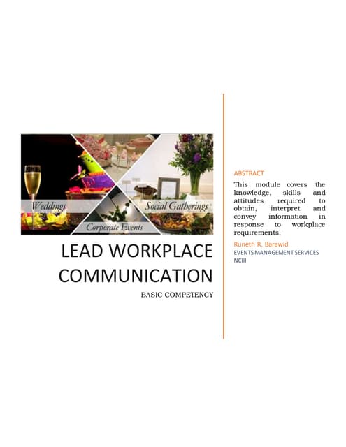 Chapter 1 Communication in the workplace | PPT