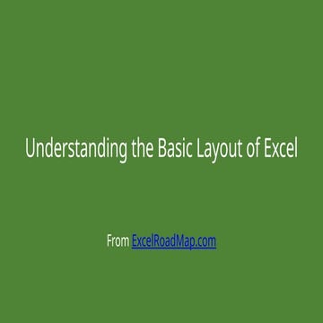 Excel Tutorial: Understanding the Basic Layout of Excel | PPT