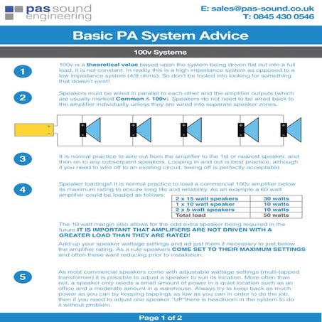 Basic 100v system wiring guide | PDF