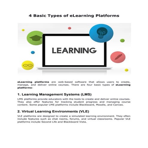 Basic 4 Types Of eLearning Platform.pdf