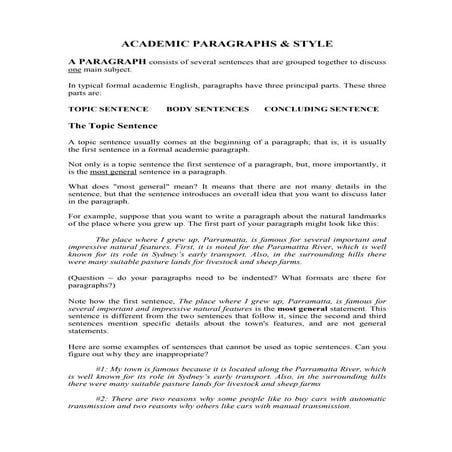 Basic academic paragraph_structure | PDF