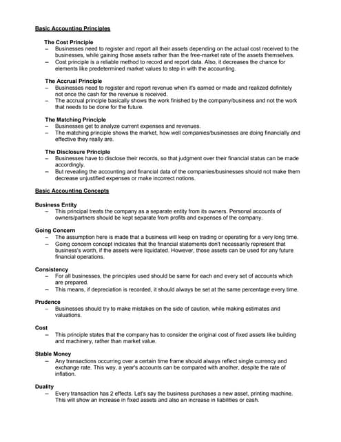 7 Basic Accounting Principles to Enhance Your Life, Business or Career ...