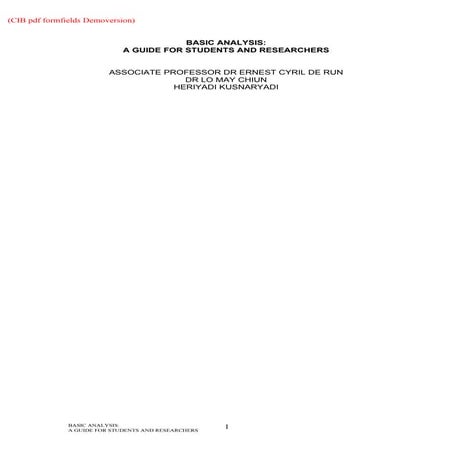 Basic Analysis | PDF | Computing | Technology & Computing