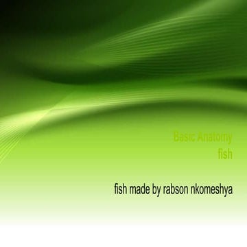Basic fish anatomy | PPTX