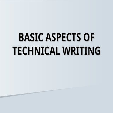 Technical Writing | PPTX