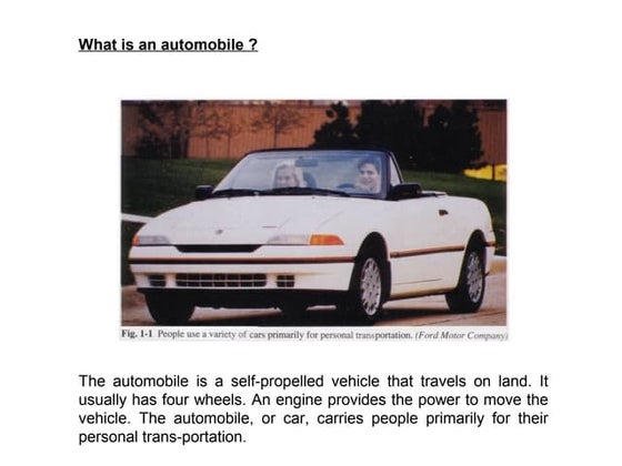 Automobile | PPT