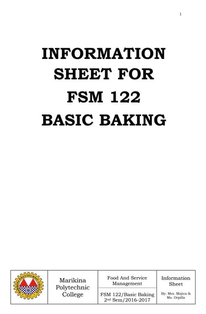 CHAPTER 1 YEAST PRODUCT (BAKING AND PASTRY) | PDF | Cooking | Food & Drink