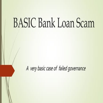 Basic bank loan scam | PPTX