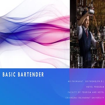 Basic bartender 18 -21 march 202777777777777777777777777777pptx | PPT