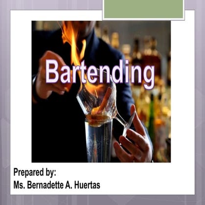Basic bartending | PPTX