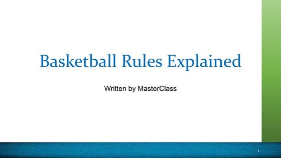 rules and regulation of the game Basketball. | PPT