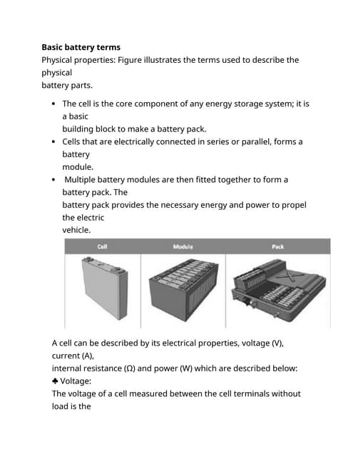 Characteristics of battery | PPTX