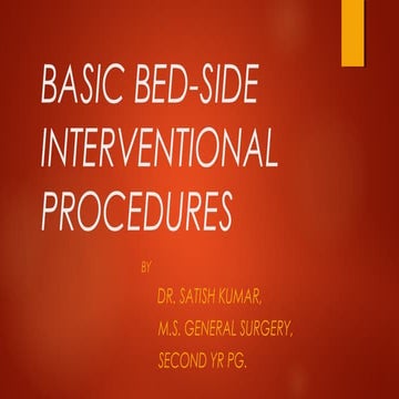 Basic bed side interventional procedures small | PPS | Lung and ...