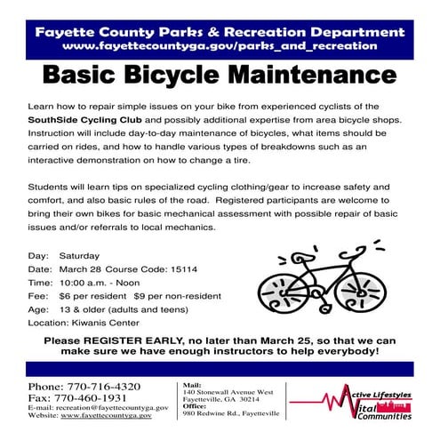 DIY Basic Bicycle Maintenance Workshop | PDF