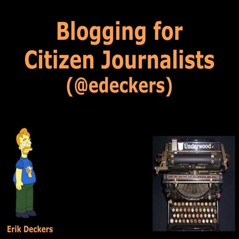 Basic Blogging For Citizen Journalists | ZIP