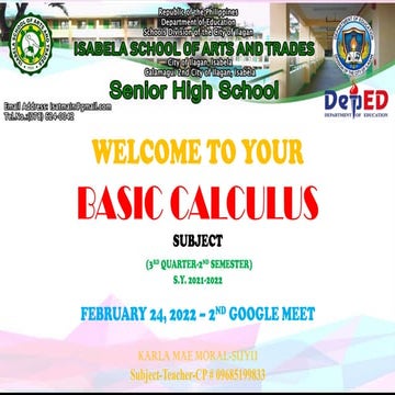 Basic Calculus 11 Limits Of Functions Pptx