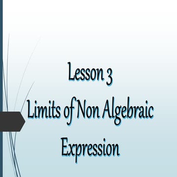 Basic Calculus Lesson 3 | PPTX | Physics | Science