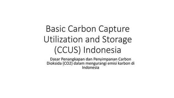 Kerangka Peraturan dan Administrasi untuk Proyek Karbon di Indonesia (NEK, SRN dan SPEI) | PPT