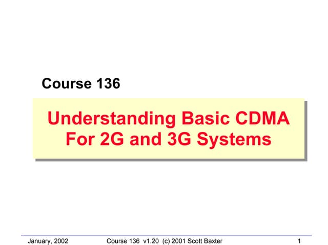 Presentation on CDMA | PPT