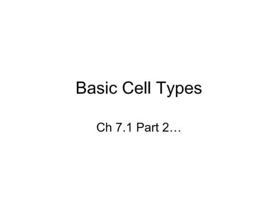Types of cells prokaryotic and eukaryotic | PPT | Biological Sciences ...