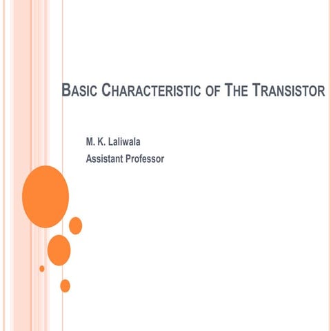 Basic characteristic of the transistor | PPTX