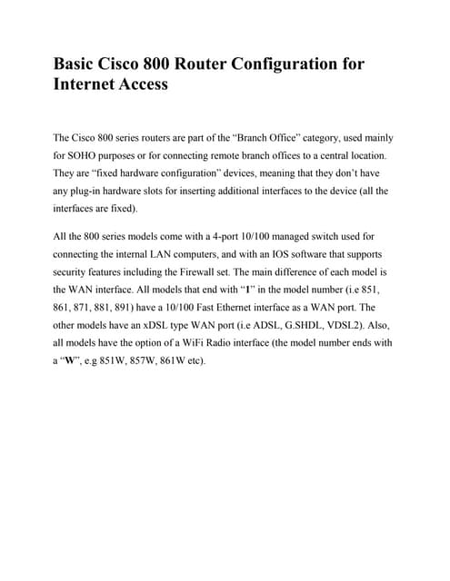 8 steps to protect your cisco router | PDF